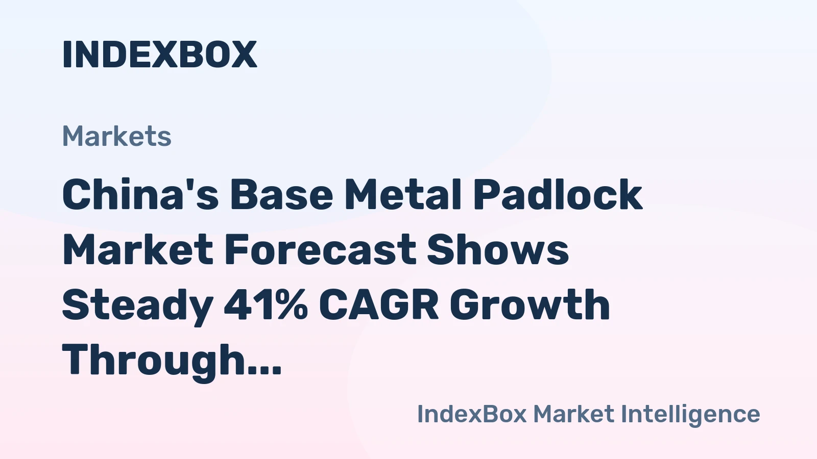 China's Base Metal Padlock Market Forecast Shows Steady 41% CAGR Growth Through 2035