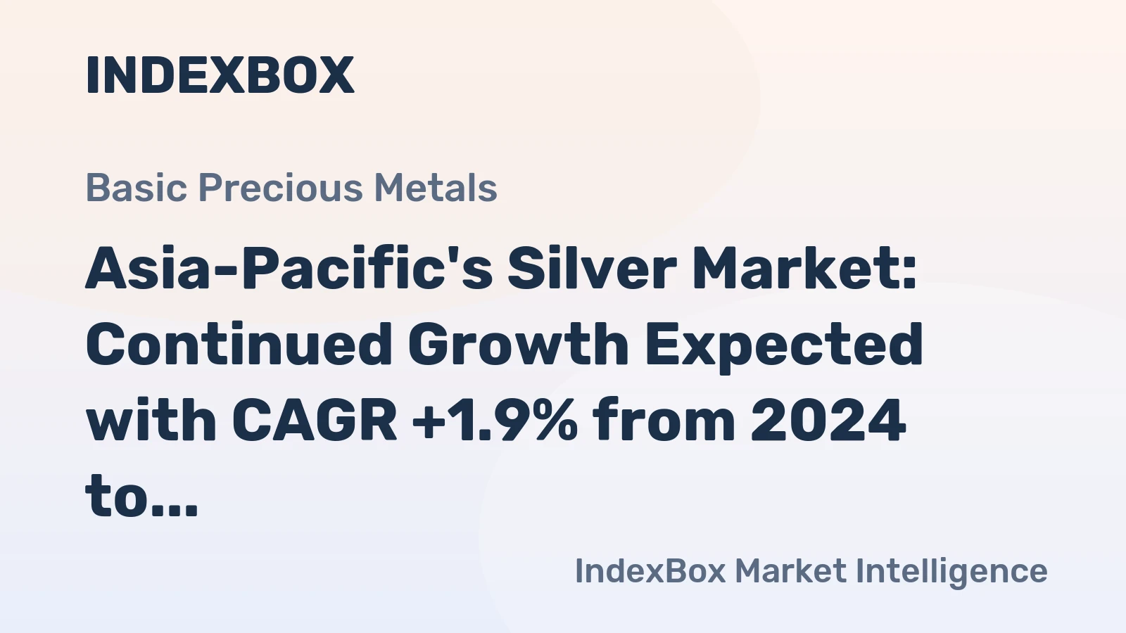Asia-Pacific's Silver Market: Continued Growth Expected with CAGR +1.9% from 2024 to 2035