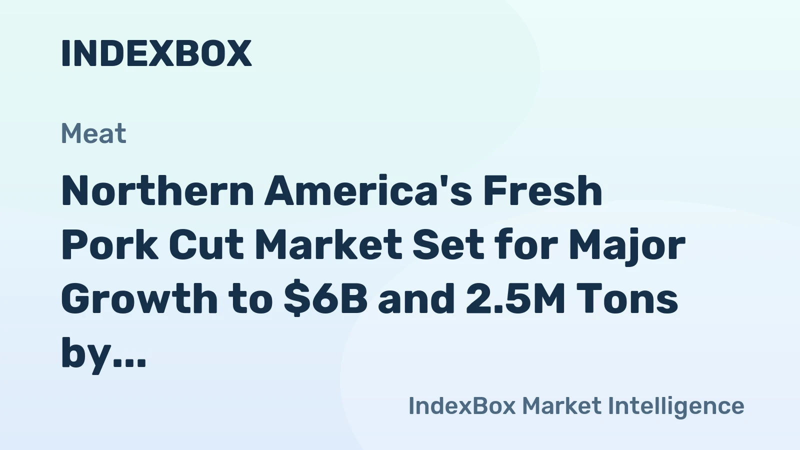 Northern America's Fresh Pork Cut Market Set for Major Growth to $6B and 2.5M Tons by 2035