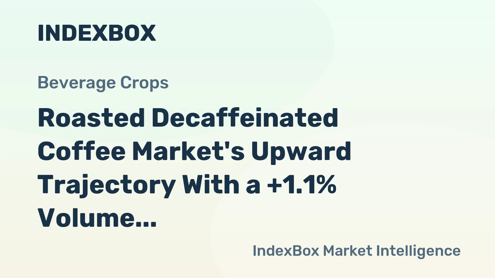 Roasted Decaffeinated Coffee Market's Upward Trajectory With a +1.1% Volume CAGR Forecast to 2035