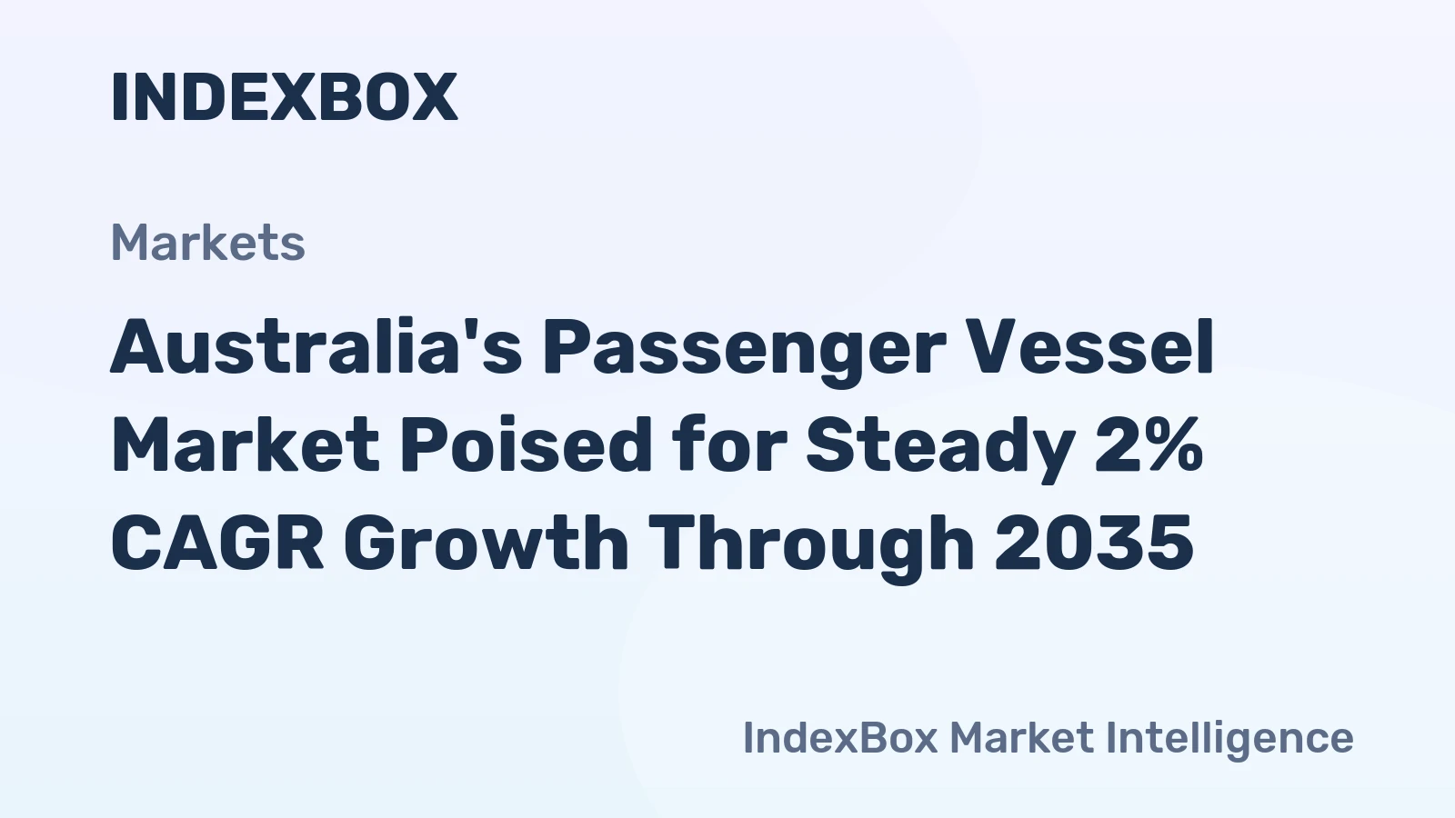 Australia's Passenger Vessel Market Poised for Steady 2% CAGR Growth Through 2035