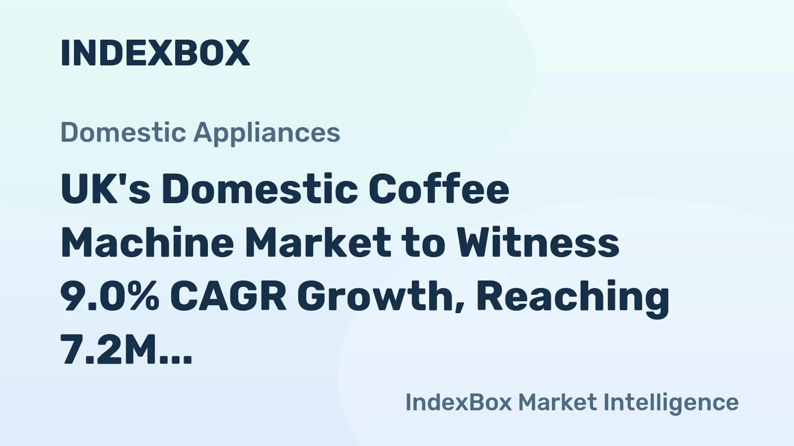 UK's Domestic Coffee Machine Market to Witness 9.0% CAGR Growth, Reaching 7.2M Units by 2035