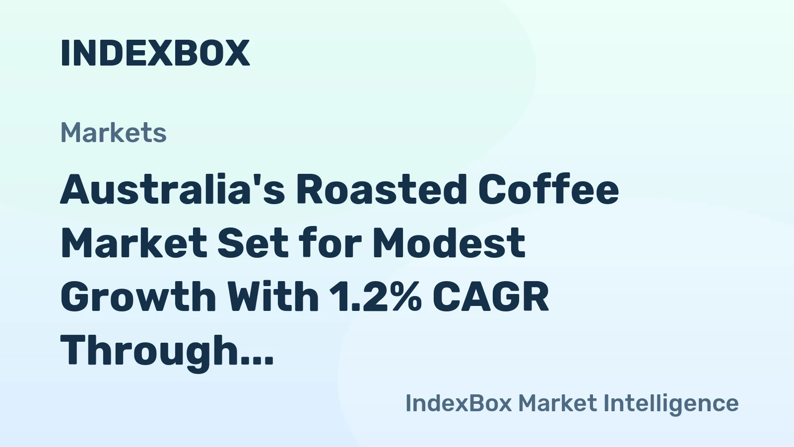 Australia's Roasted Coffee Market Set for Modest Growth With 1.2% CAGR Through 2035