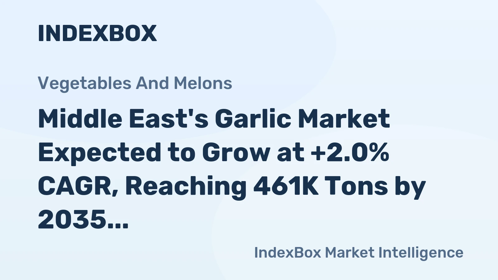 Middle East's Garlic Market Expected to Grow at +2.0% CAGR, Reaching 461K Tons by 2035