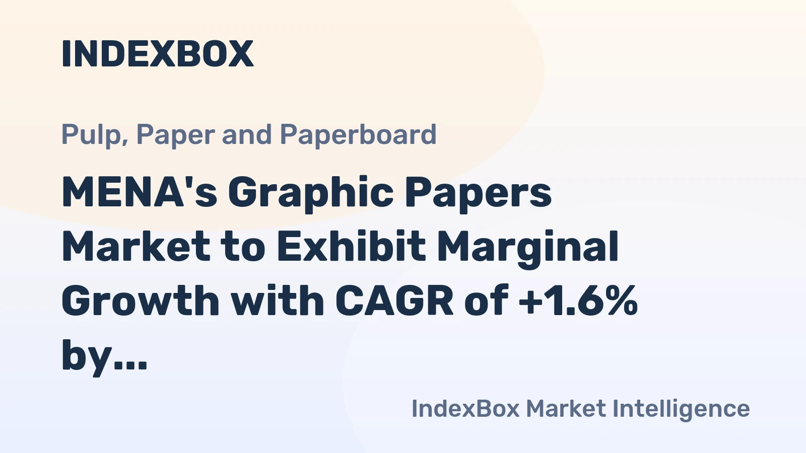MENA's Graphic Papers Market to Exhibit Marginal Growth with CAGR of +1.6% by 2035