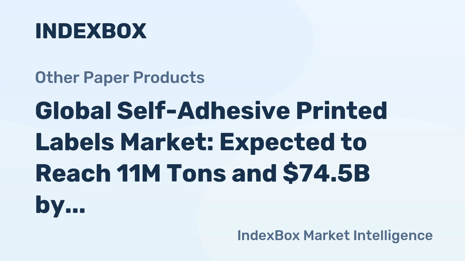 Global Self-Adhesive Printed Labels Market: Expected to Reach 11M Tons and $74.5B by 2035