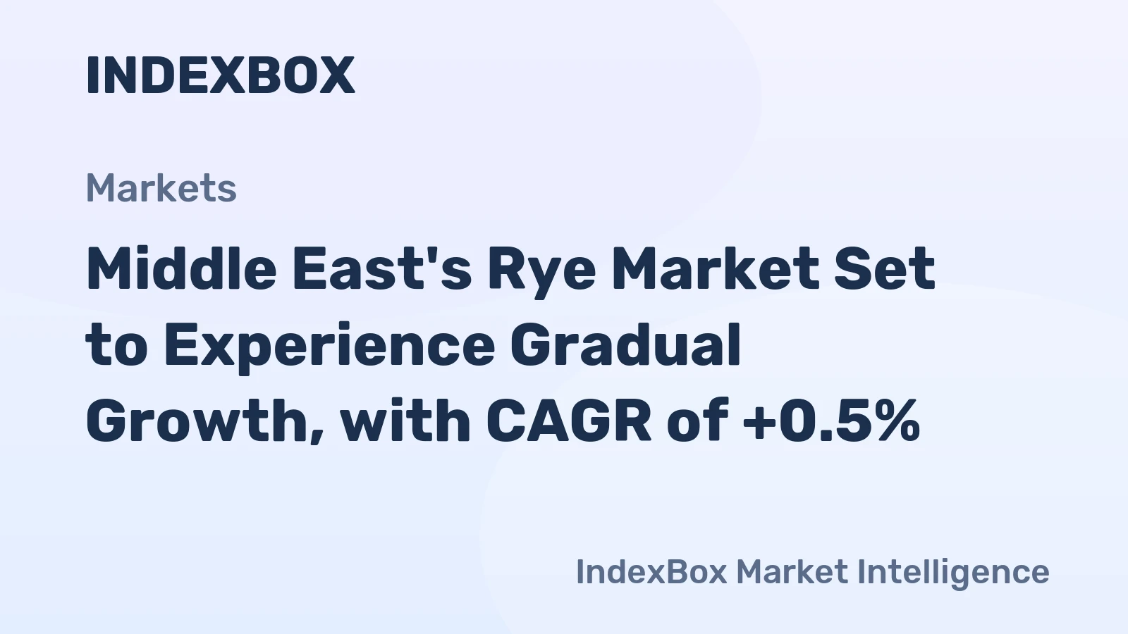 Middle East's Rye Market Set to Experience Gradual Growth, with CAGR of +0.5%