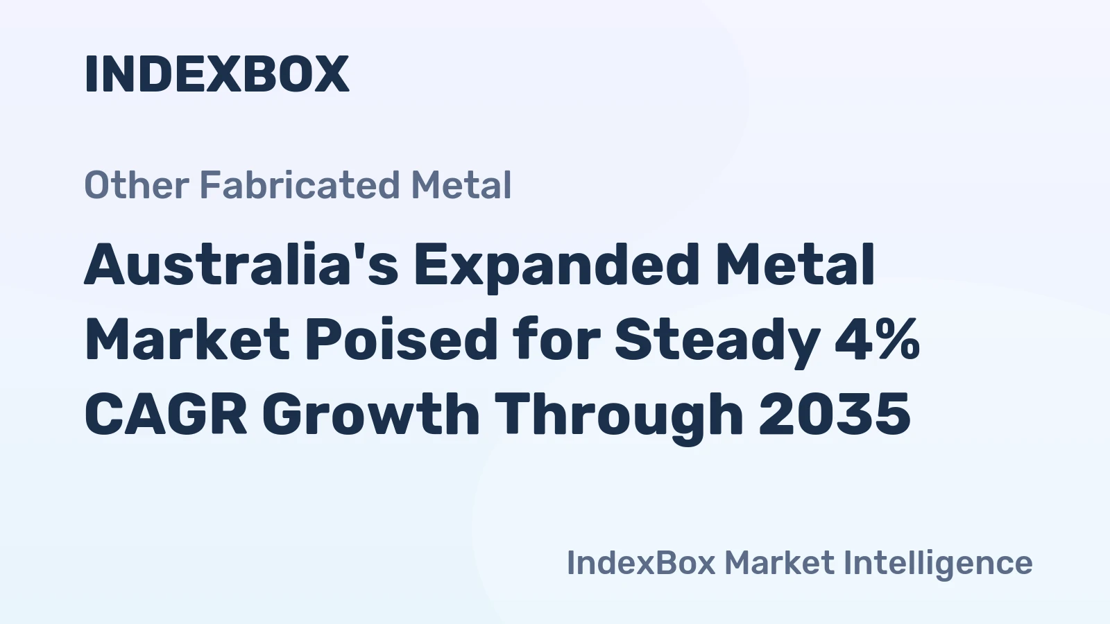 Australia's Expanded Metal Market Poised for Steady 4% CAGR Growth Through 2035