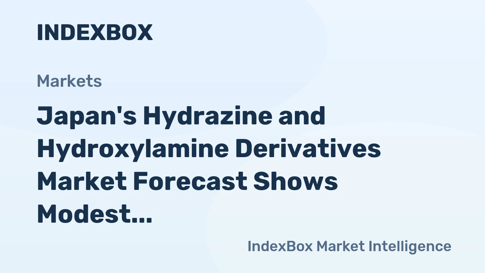 Japan's Hydrazine and Hydroxylamine Derivatives Market Forecast Shows Modest 0.4% CAGR Growth Through 2035