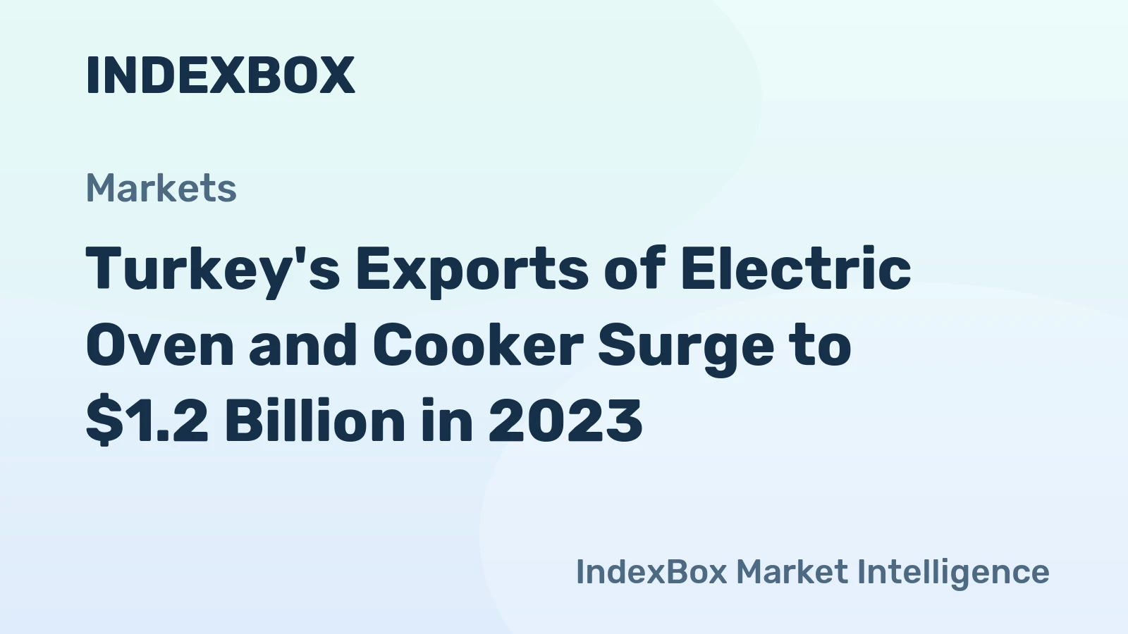 Turkey's Exports of Electric Oven and Cooker Surge to $1.2 Billion in 2023