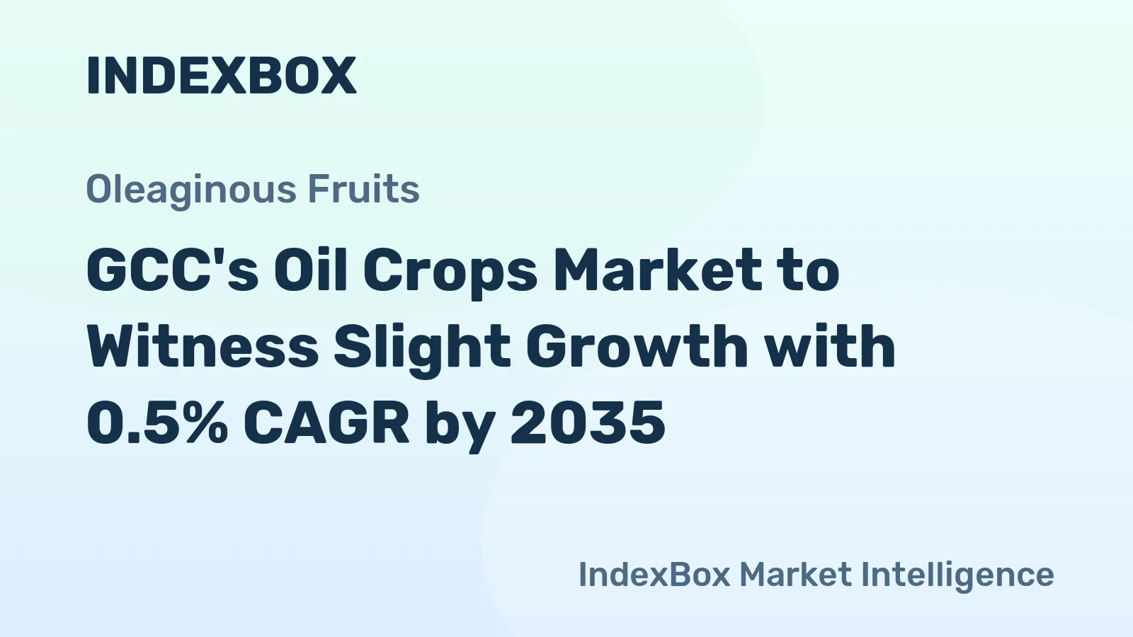 GCC's Oil Crops Market to Witness Slight Growth with 0.5% CAGR by 2035