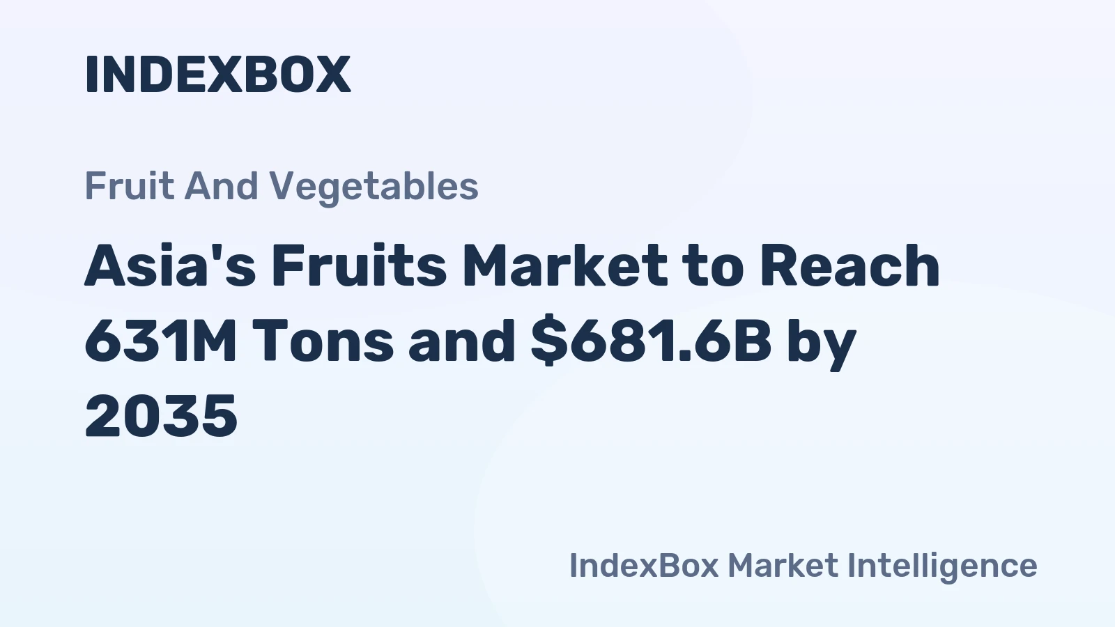 Asia's Fruits Market to Reach 631M Tons and $681.6B by 2035