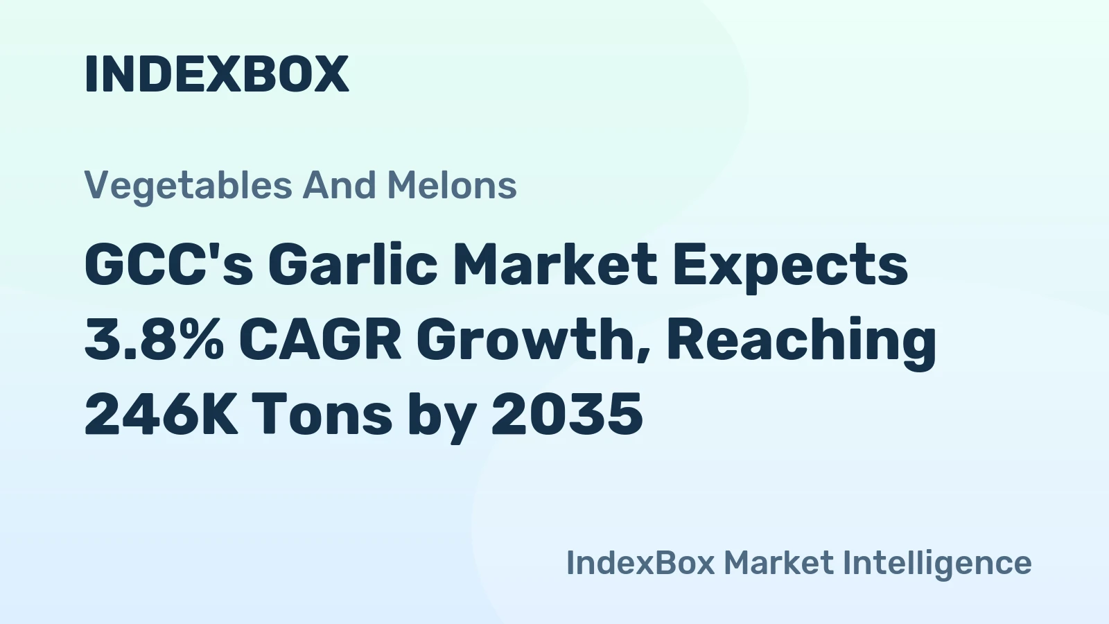 GCC's Garlic Market Expects 3.8% CAGR Growth, Reaching 246K Tons by 2035