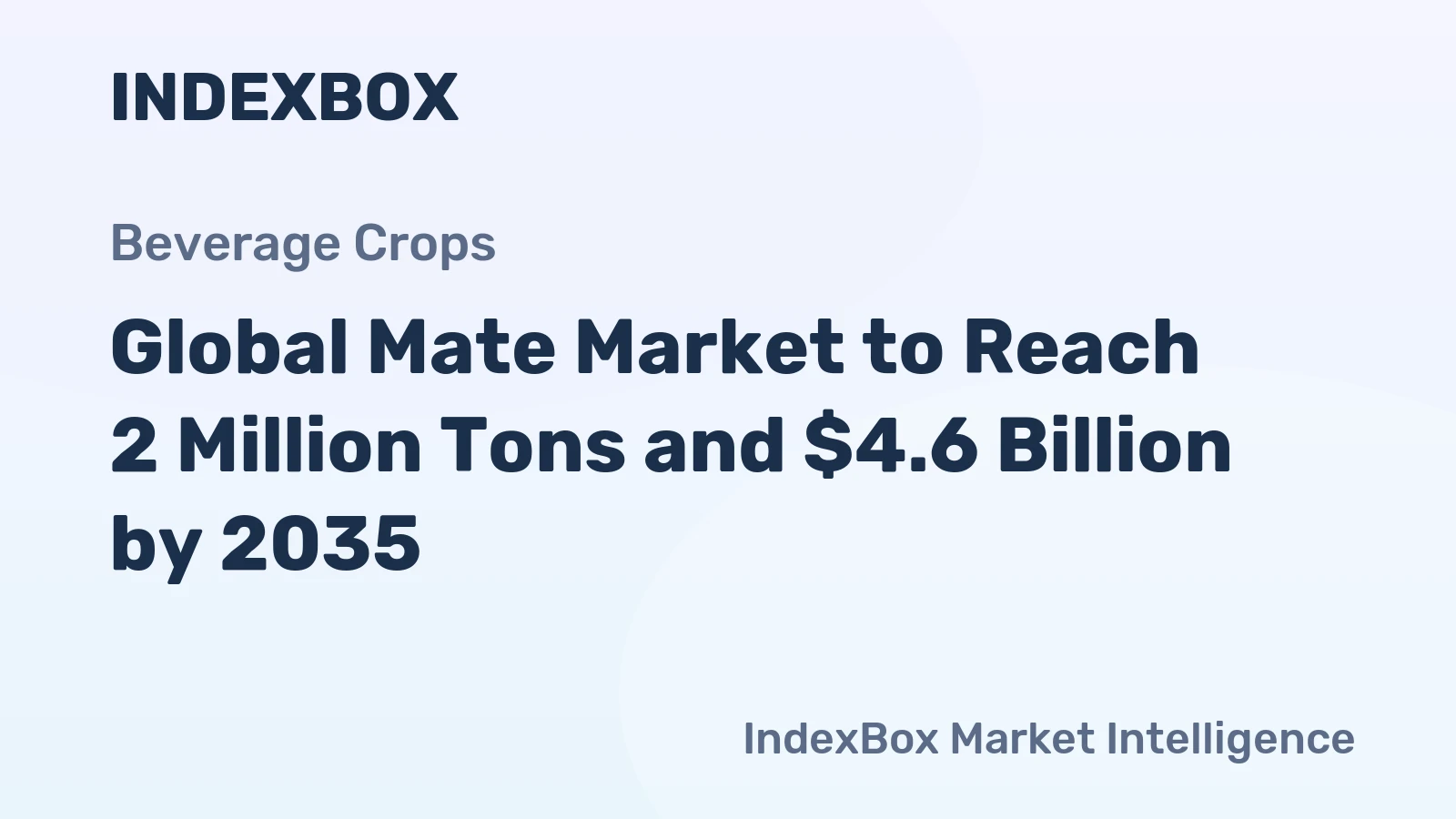 Global Mate Market to Reach 2 Million Tons and $4.6 Billion by 2035