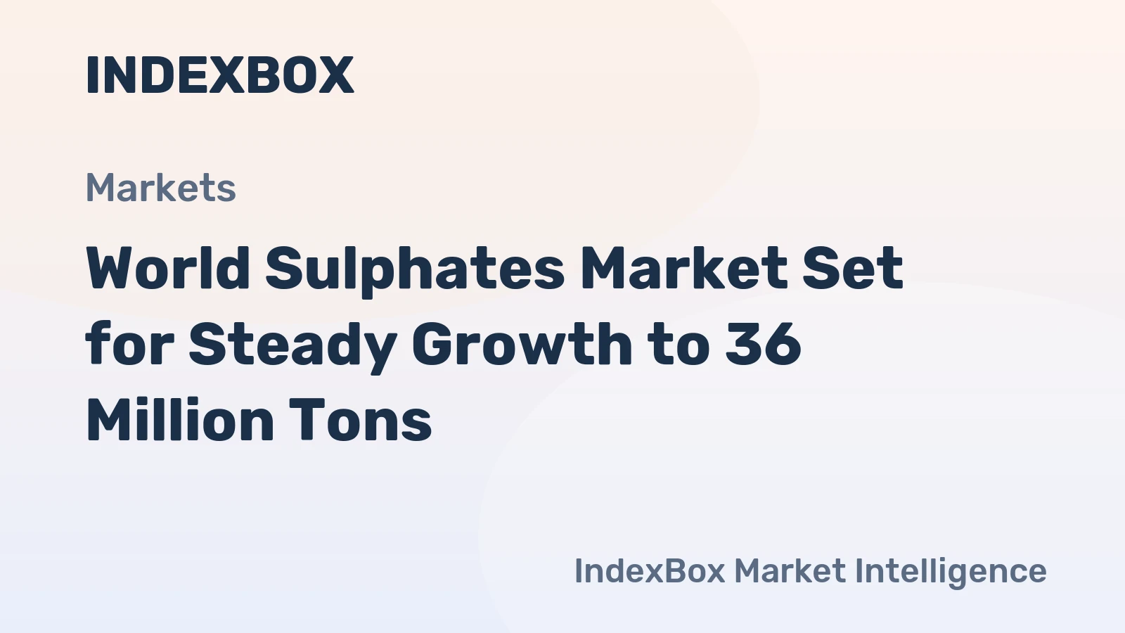 World Sulphates Market Set for Steady Growth to 36 Million Tons