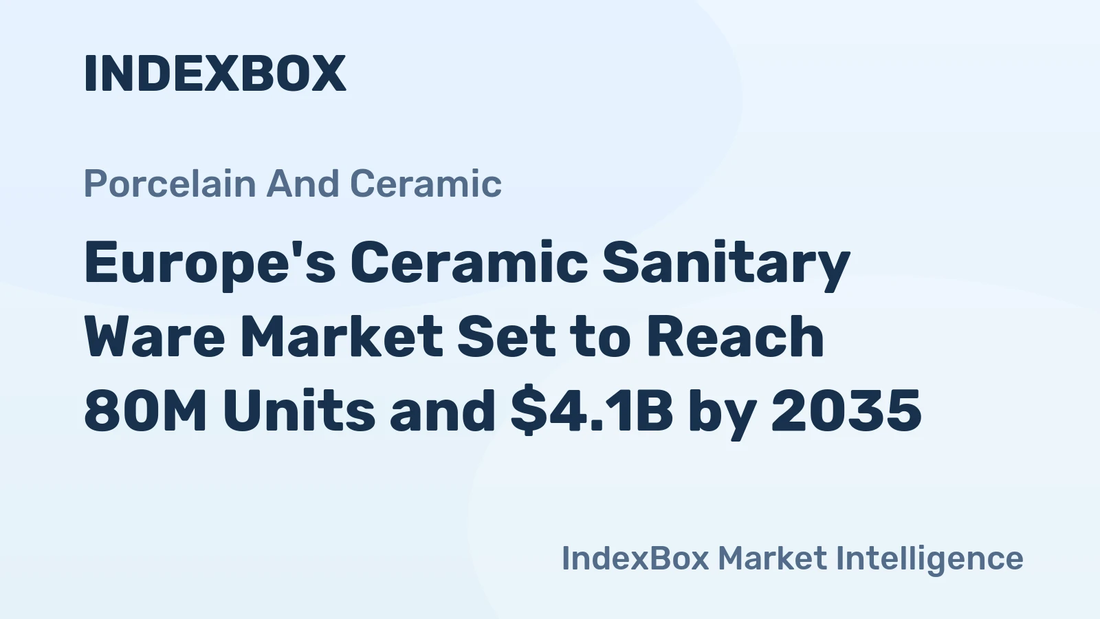 Europe's Ceramic Sanitary Ware Market Set to Reach 80M Units and $4.1B by 2035