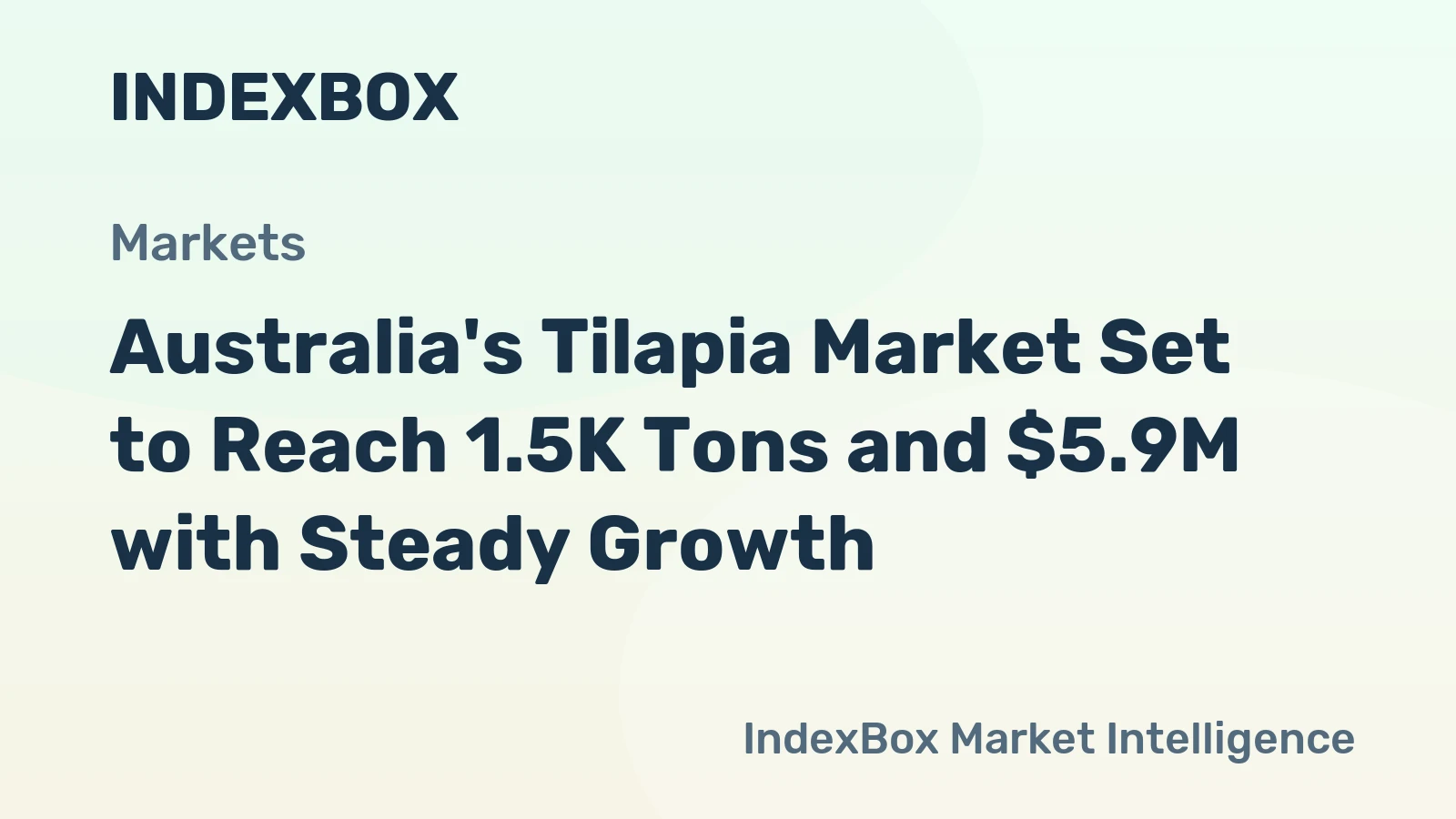 Australia's Tilapia Market Set to Reach 1.5K Tons and $5.9M with Steady Growth