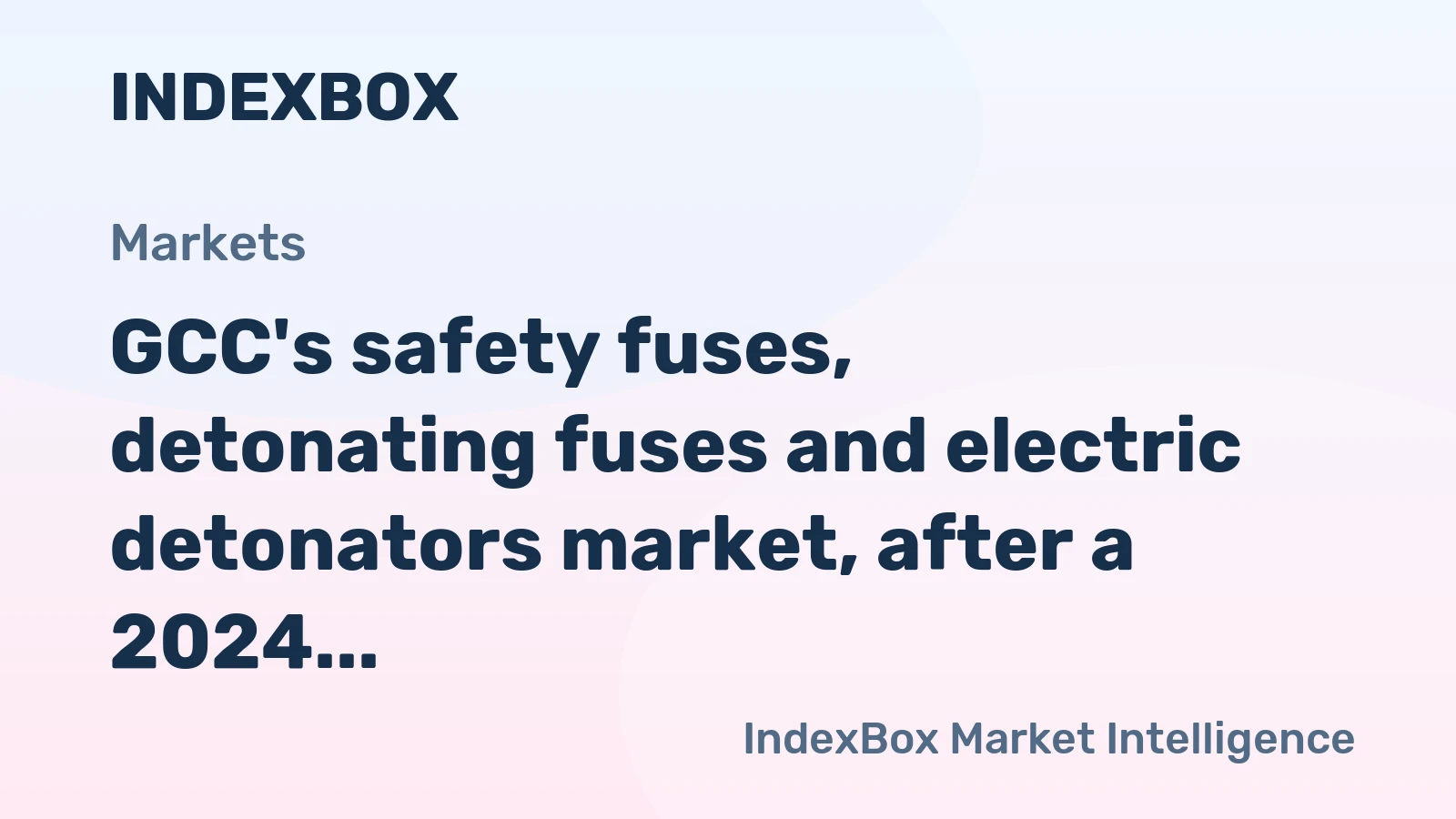 GCC's safety fuses, detonating fuses and electric detonators market, after a 2024 contraction to 4.8K tons and $132M, is forecast to grow to 7.7K tons and $191M by 2035.