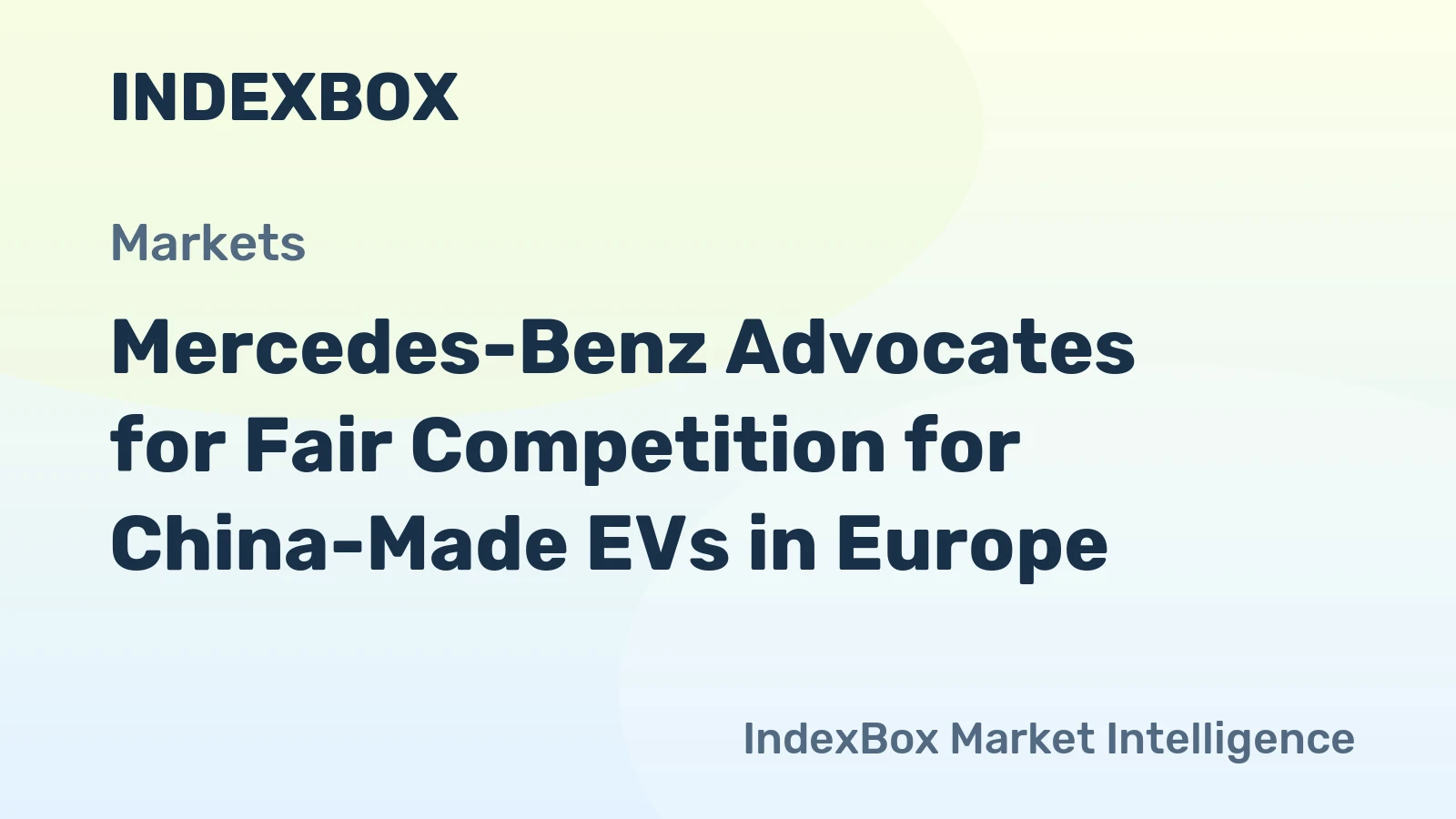 Mercedes-Benz Advocates for Fair Competition for China-Made EVs in Europe