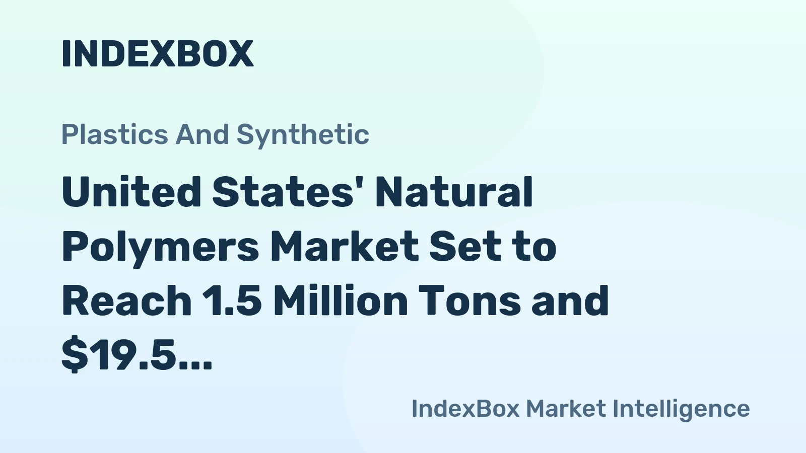 United States' Natural Polymers Market Set to Reach 1.5 Million Tons and $19.5 Billion in Value