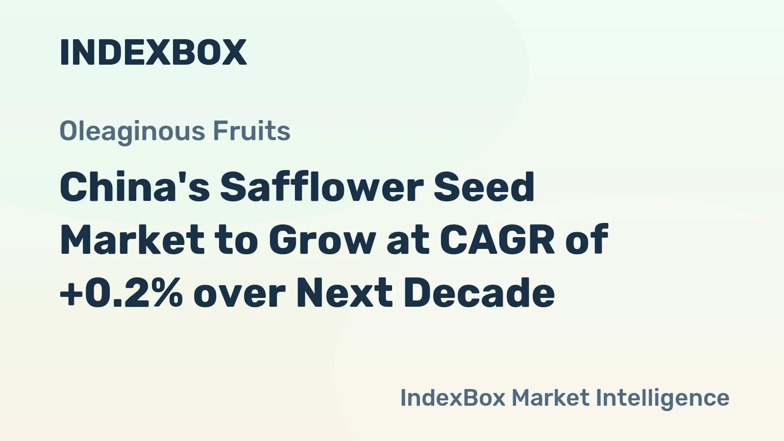 China's Safflower Seed Market to Grow at CAGR of +0.2% over Next Decade
