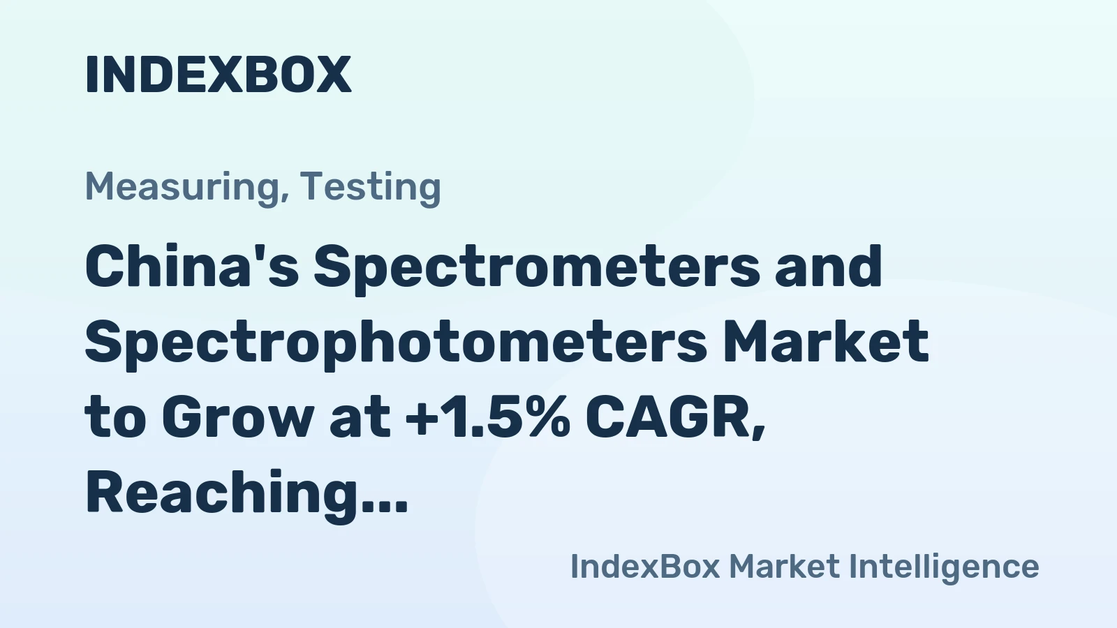 China's Spectrometers and Spectrophotometers Market to Grow at +1.5% CAGR, Reaching $188M by 2035