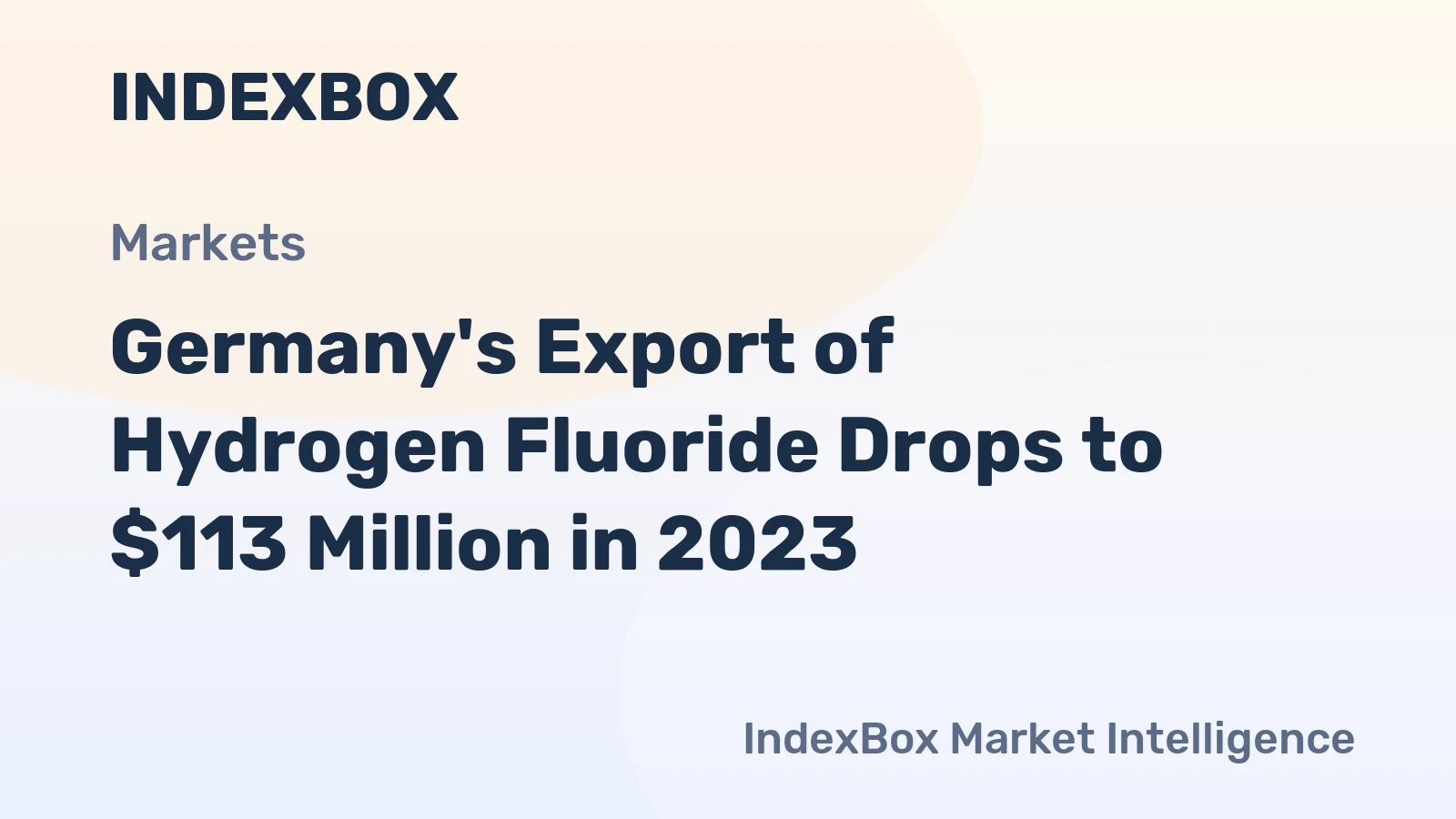 Germany's Export of Hydrogen Fluoride Drops to $113 Million in 2023