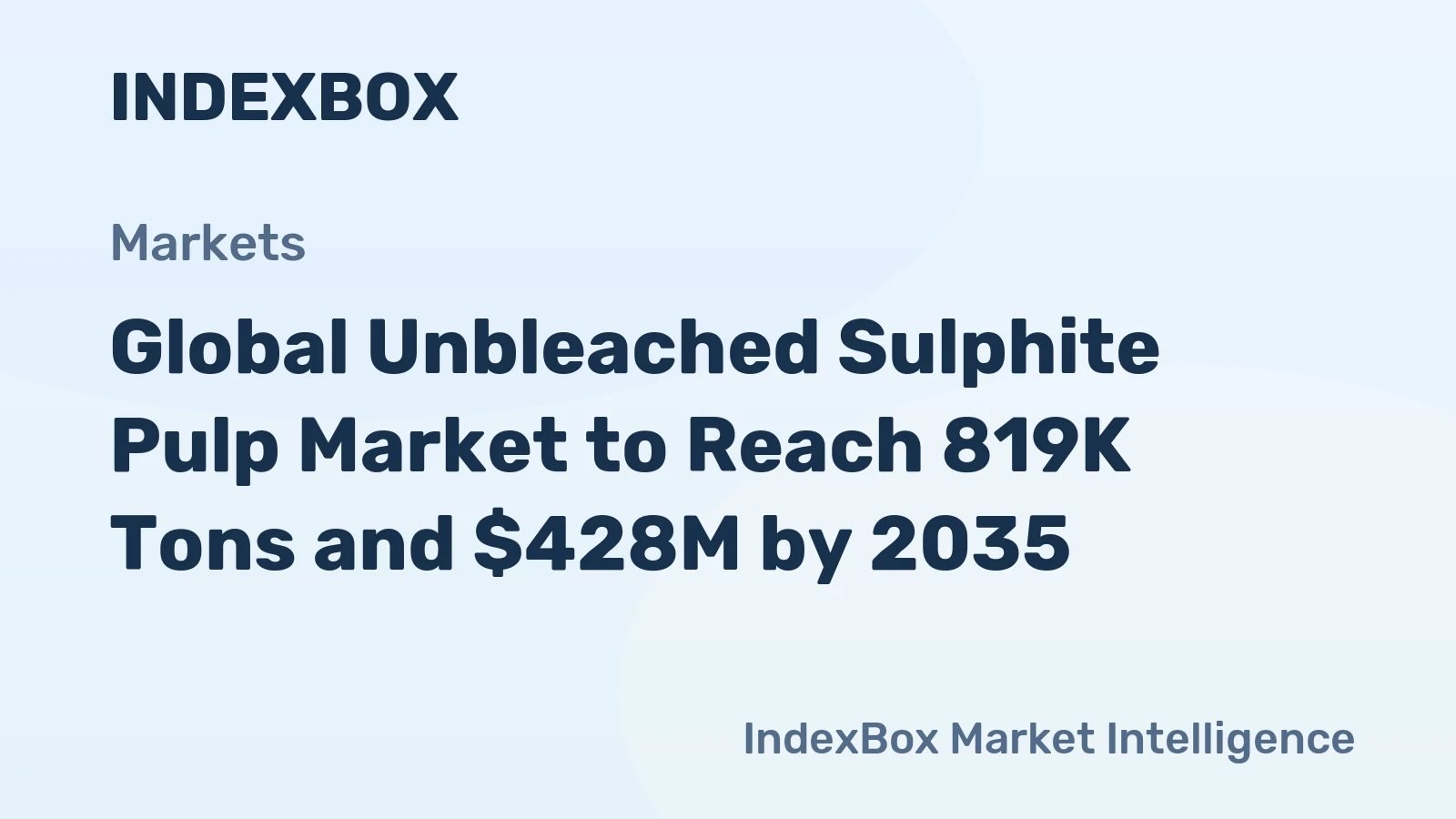 Global Unbleached Sulphite Pulp Market to Reach 819K Tons and $428M by 2035