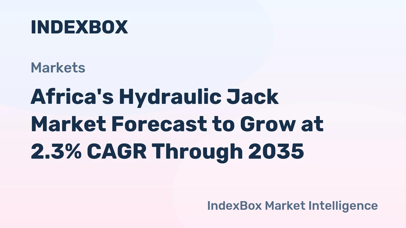 Africa's Hydraulic Jack Market Forecast to Grow at 2.3% CAGR Through 2035