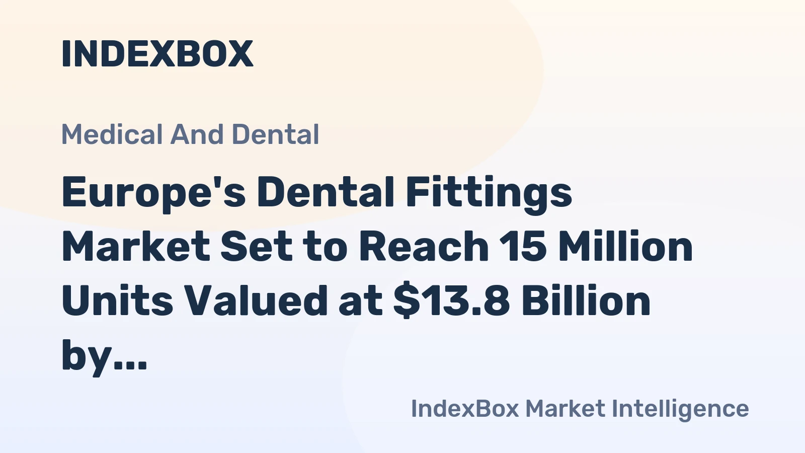 Europe's Dental Fittings Market Set to Reach 15 Million Units Valued at $13.8 Billion by 2035