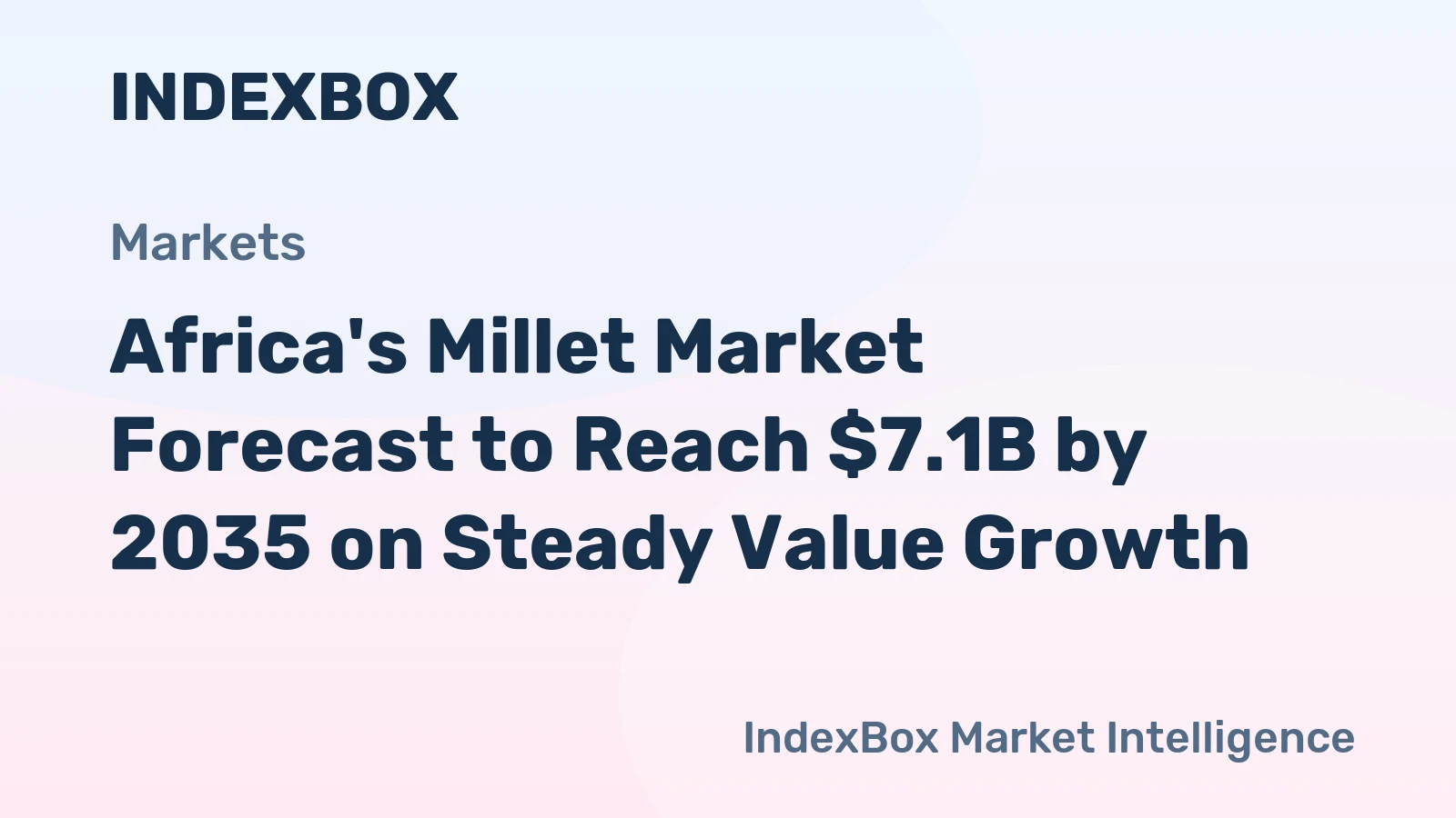 Africa's Millet Market Forecast to Reach $7.1B by 2035 on Steady Value Growth