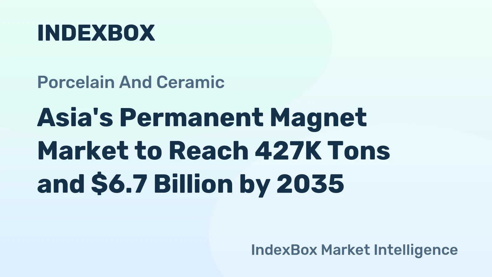 Asia's Permanent Magnet Market to Reach 427K Tons and $6.7 Billion by 2035