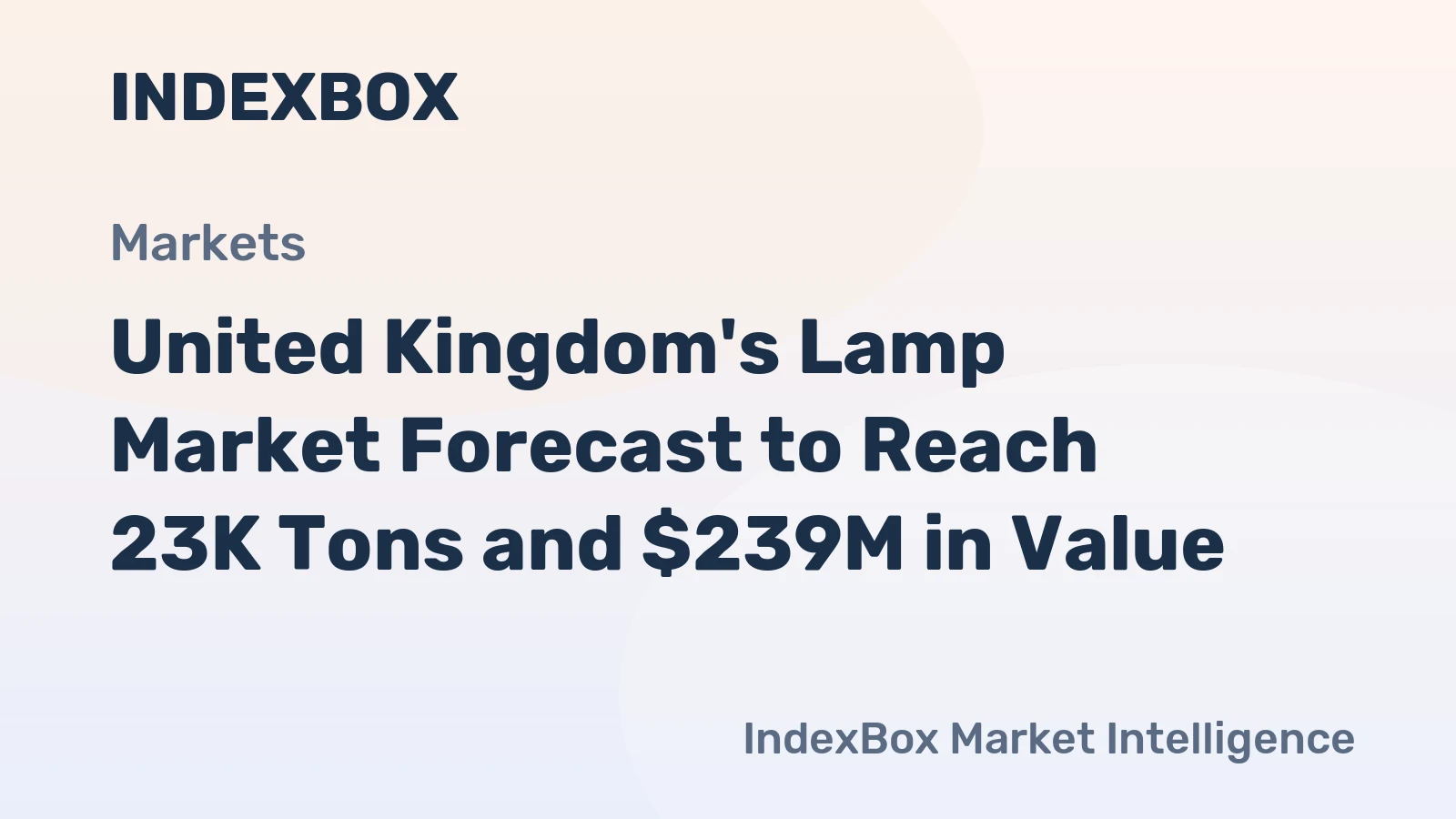 United Kingdom's Lamp Market Forecast to Reach 23K Tons and $239M in Value