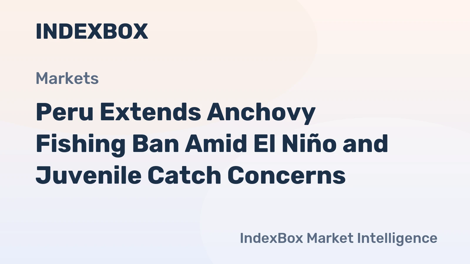 Peru Extends Anchovy Fishing Ban Amid El Niño and Juvenile Catch Concerns