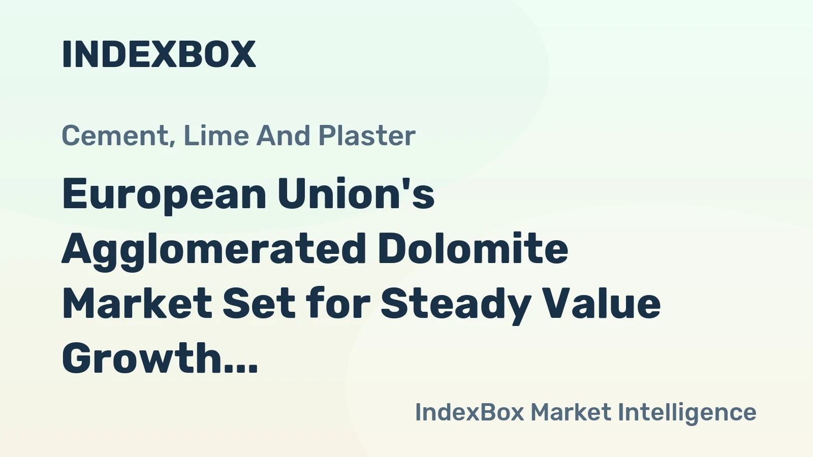 European Union's Agglomerated Dolomite Market Set for Steady Value Growth With 2.6% CAGR Through 2035