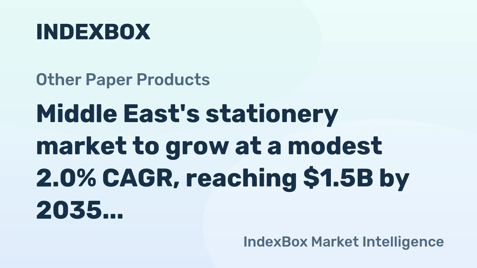 Middle East's stationery market to grow at a modest 2.0% CAGR, reaching $1.5B by 2035, driven by rising regional demand.