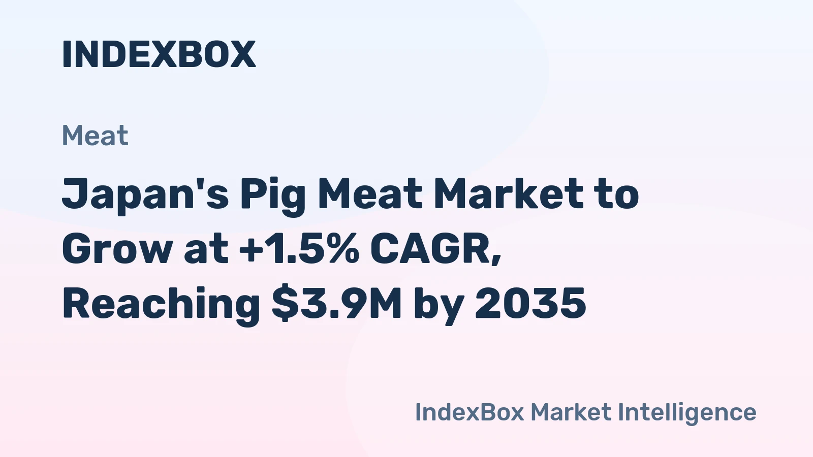 Japan's Pig Meat Market to Grow at +1.5% CAGR, Reaching $3.9M by 2035