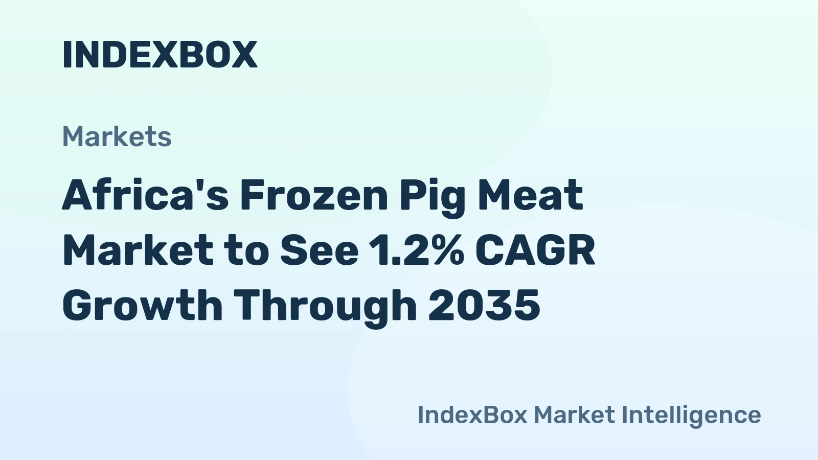 Africa's Frozen Pig Meat Market to See 1.2% CAGR Growth Through 2035