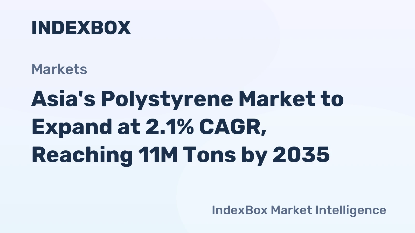 Asia's Polystyrene Market to Expand at 2.1% CAGR, Reaching 11M Tons by 2035
