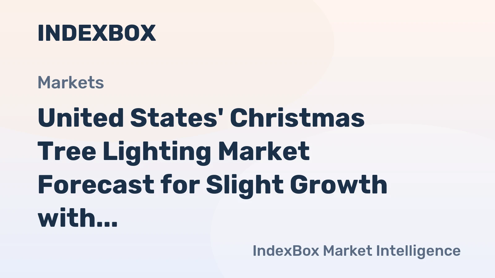 United States' Christmas Tree Lighting Market Forecast for Slight Growth with 04% Volume CAGR