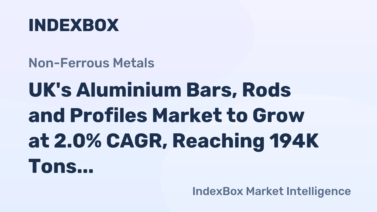 UK's Aluminium Bars, Rods and Profiles Market to Grow at 2.0% CAGR, Reaching 194K Tons by 2035
