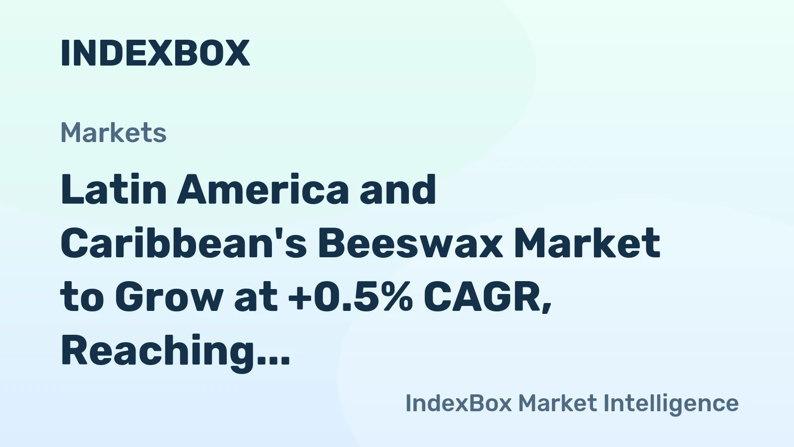 Latin America and Caribbean's Beeswax Market to Grow at +0.5% CAGR, Reaching 14K Tons by 2035
