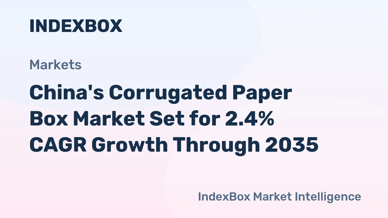 China's Corrugated Paper Box Market Set for 2.4% CAGR Growth Through 2035