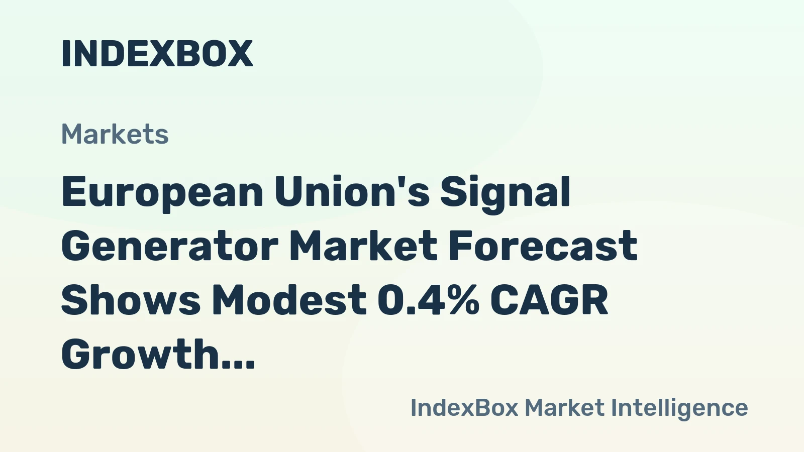 European Union's Signal Generator Market Forecast Shows Modest 0.4% CAGR Growth Through 2035