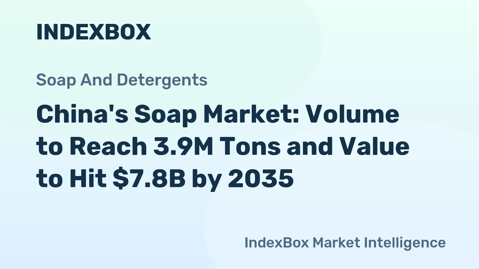 China's Soap Market: Volume to Reach 3.9M Tons and Value to Hit $7.8B by 2035