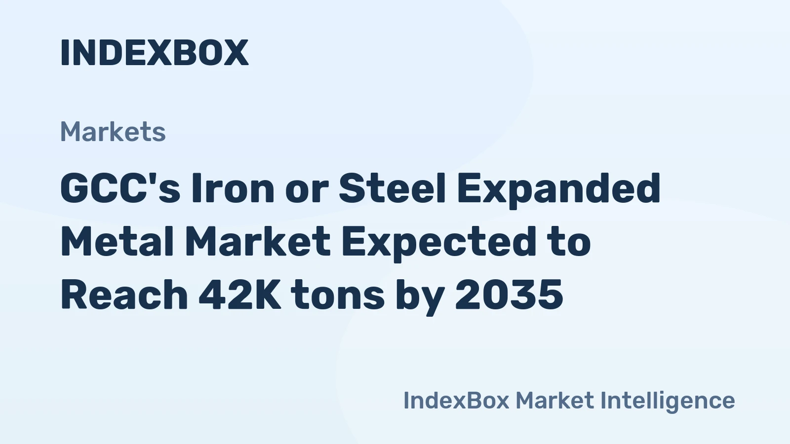 GCC's Iron or Steel Expanded Metal Market Expected to Reach 42K tons by 2035