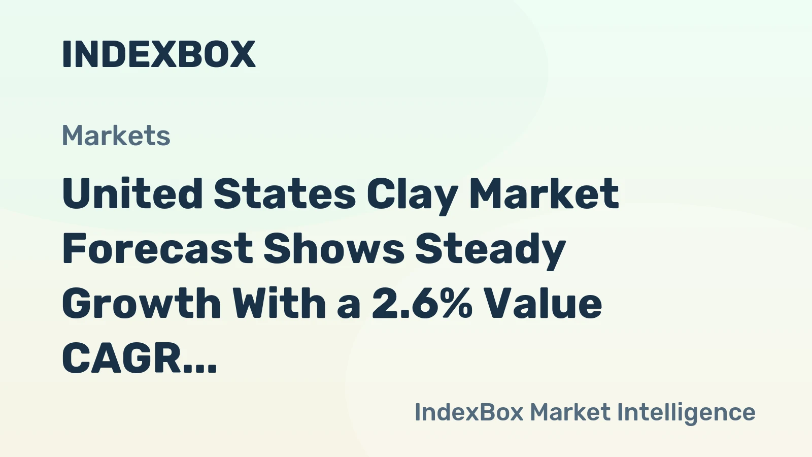 United States Clay Market Forecast Shows Steady Growth With a 2.6% Value CAGR Through 2035