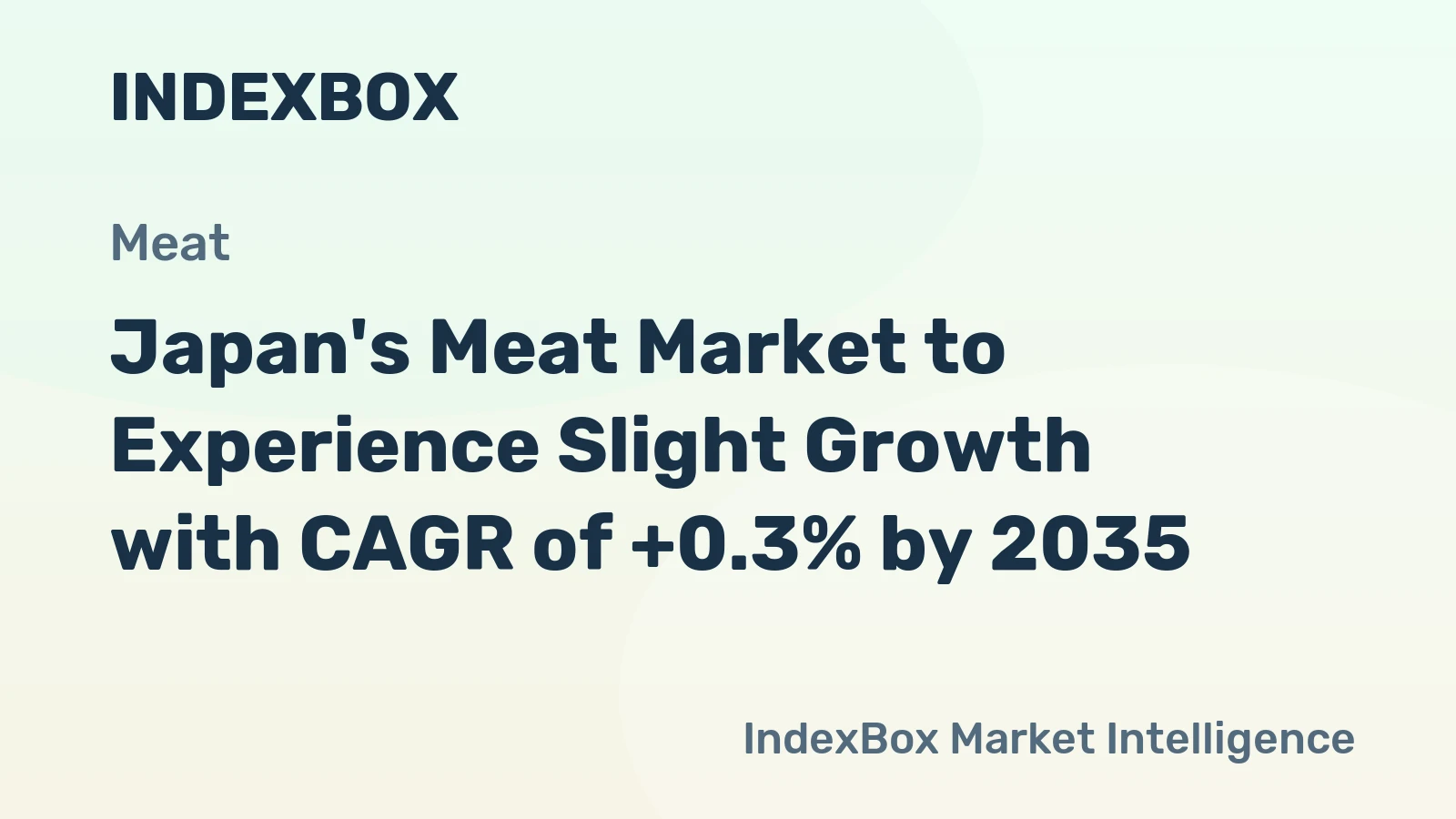 Japan's Meat Market to Experience Slight Growth with CAGR of +0.3% by 2035