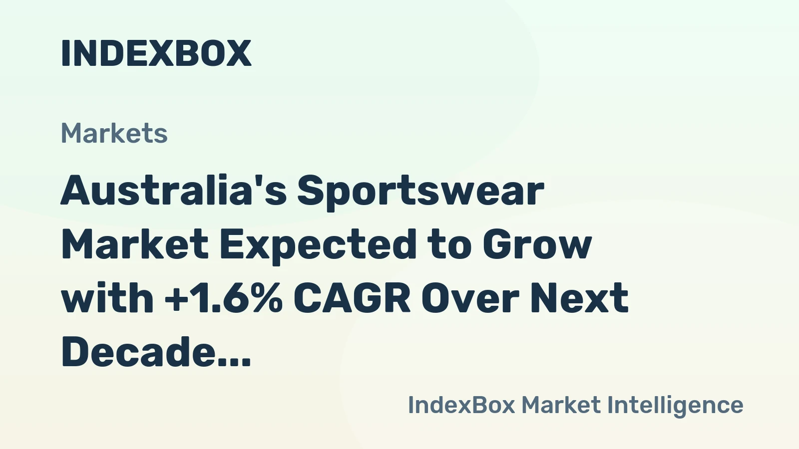 Australia's Sportswear Market Expected to Grow with +1.6% CAGR Over Next Decade
