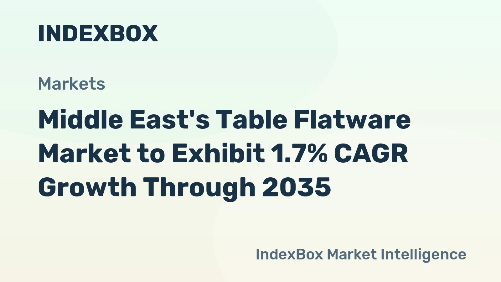 Middle East's Table Flatware Market to Exhibit 1.7% CAGR Growth Through 2035
